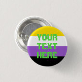 Nonbinary pride flag button | Zazzle