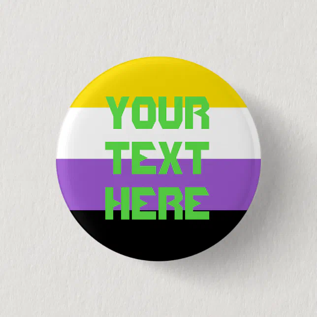 Nonbinary pride flag button | Zazzle