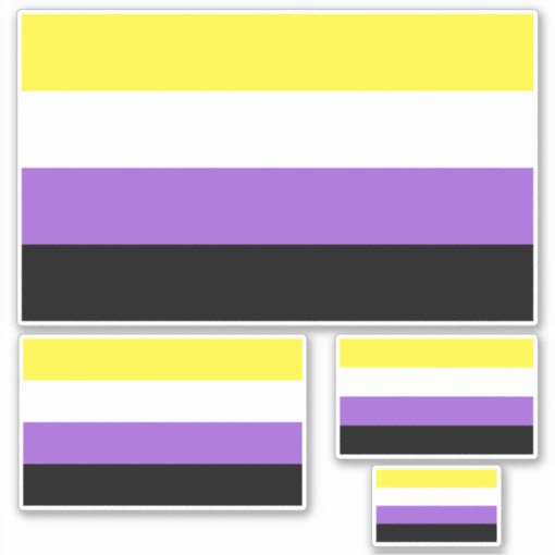 Nonbinary Pride Flag Sticker Pack | Zazzle