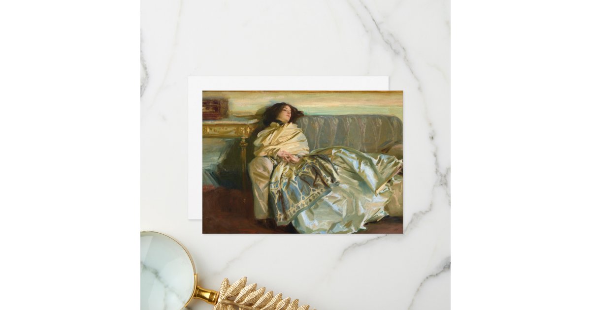 Nonchaloir, Repose by John Singer Sargent Thank You Card | Zazzle