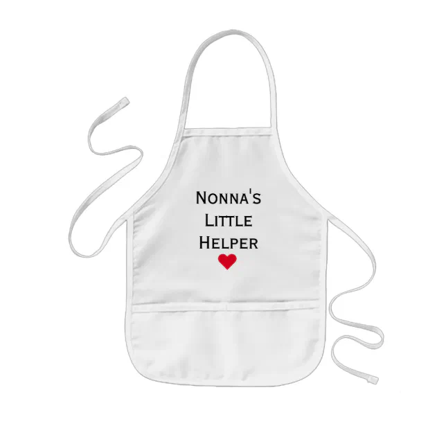 Nonna's Little Helper Grandkids Kids' Apron | Zazzle