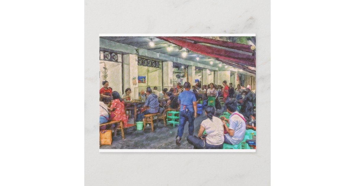 Noodle Stand Chengdu China Postcard | Zazzle