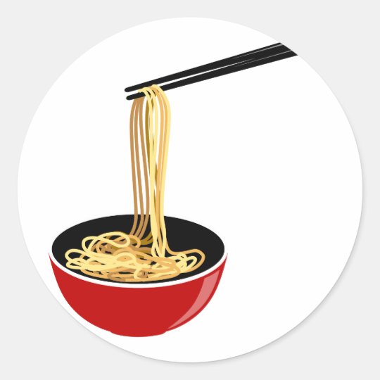 Noodles Classic Round Sticker | Zazzle.com