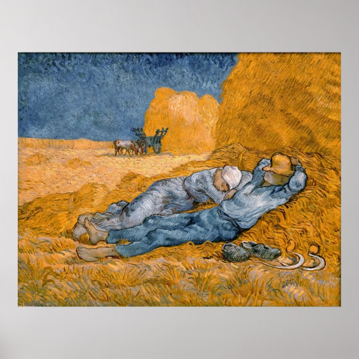 Noon, rest from work. Poster XXL Vincent Van Gogh | Zazzle.com