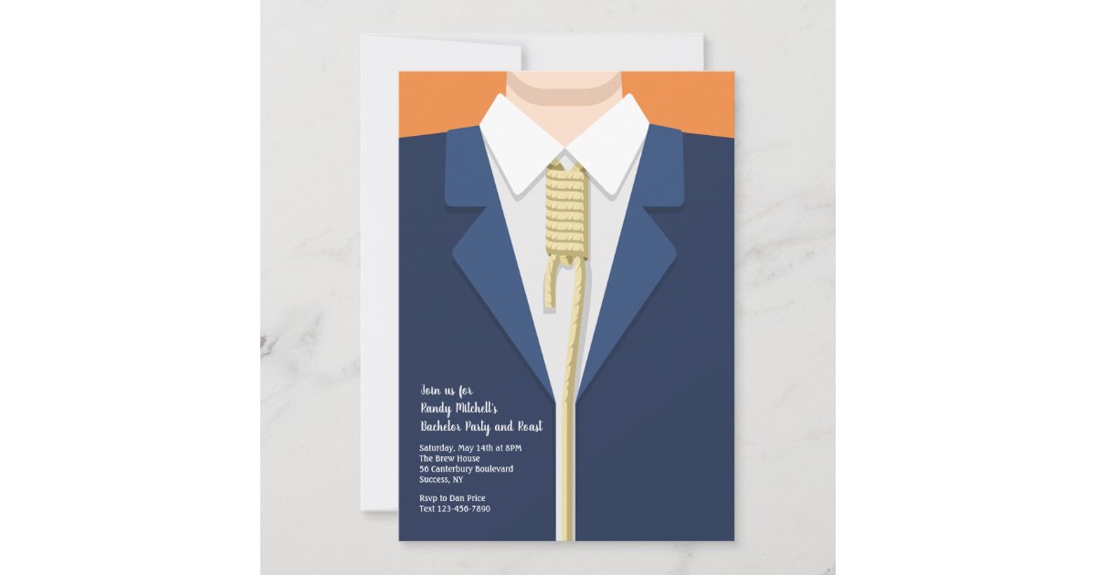 Noose Bachelor Party Invitation | Zazzle