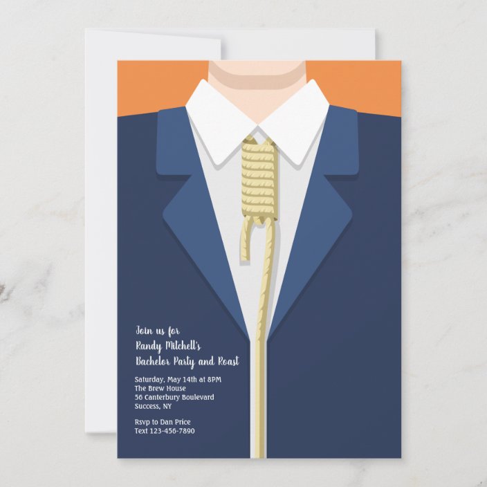 Noose Bachelor Party Invitation | Zazzle.com