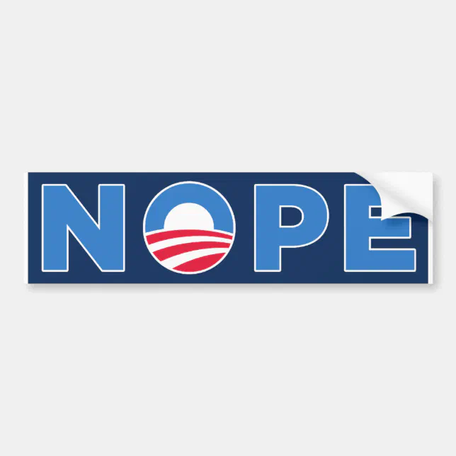 NOPE BUMPER STICKER | Zazzle