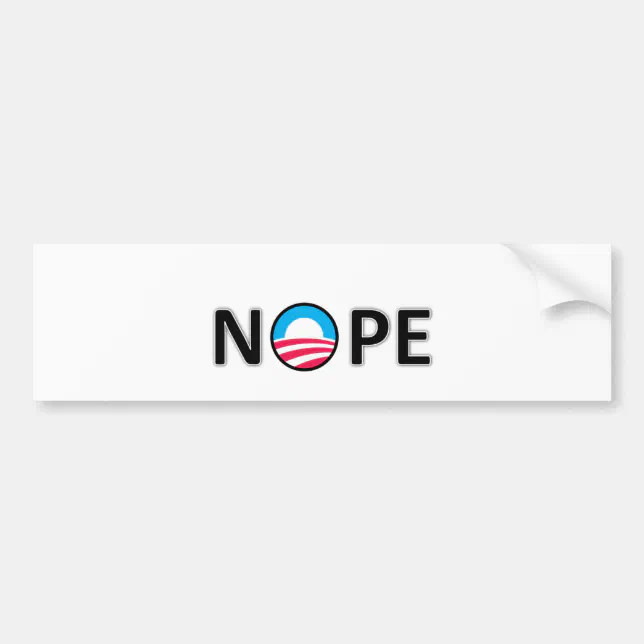 nope bumper sticker | Zazzle