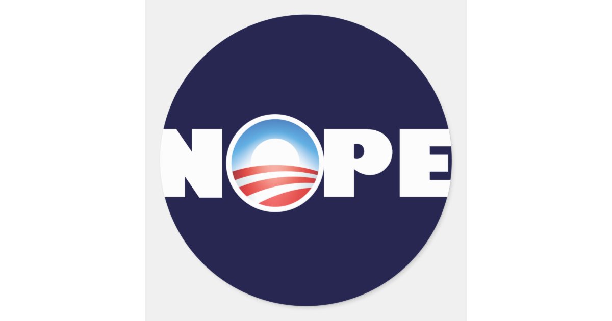 Nope Classic Round Sticker | Zazzle