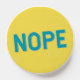 NOPE - Distressed Typography in Blue and Yellow PopSocket | Zazzle