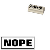 NOPE Funny Meme Simple Typography Cute Humorous Rubber Stamp | Zazzle