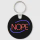 NOPE in the style of a Neon Open Sign Keychain | Zazzle