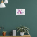 Nora letter N girls name and meaning poster | Zazzle