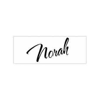 Norah cursive script font rubber stamp | Zazzle