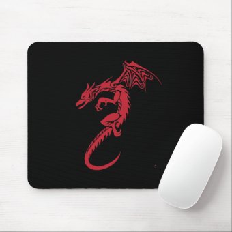 Norbert the Red Dragon Mouse Pad | Zazzle