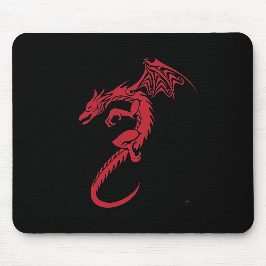 Norbert the Red Dragon Mouse Pad | Zazzle