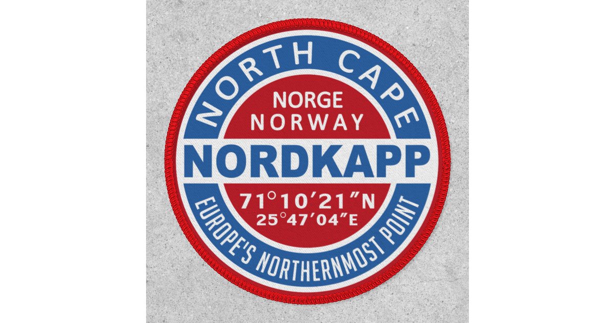 NORDKAPP Norway Patch | Zazzle