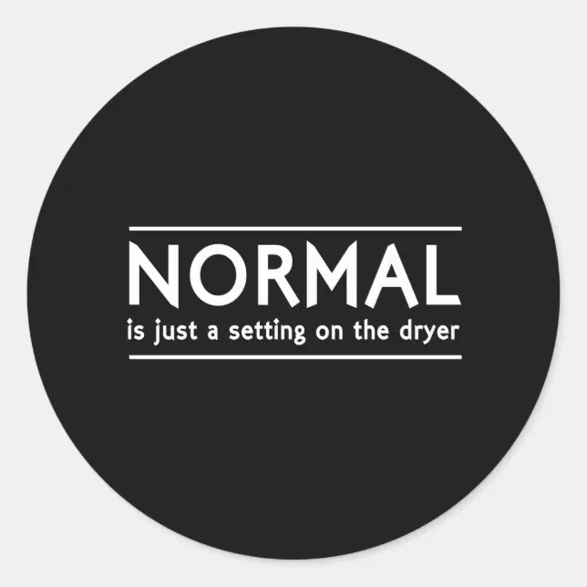 Normal Setting Classic Round Sticker | Zazzle