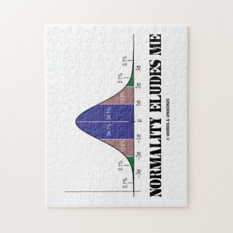 Normality Eludes Me Bell Curve Humor Jigsaw Puzzle | Zazzle