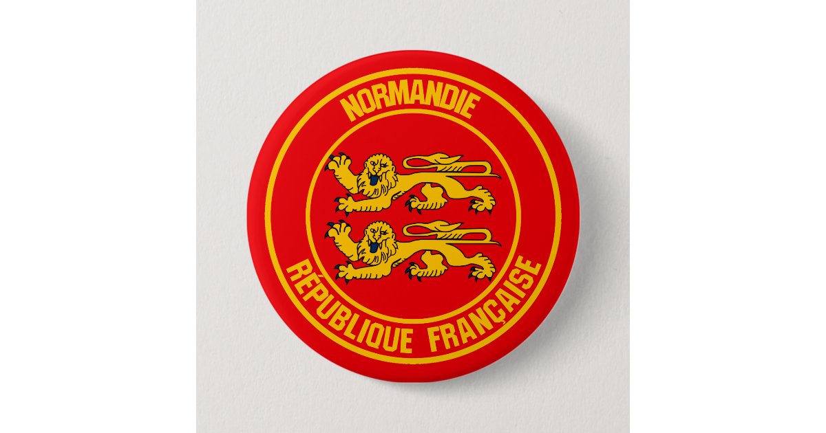Normandie Round Emblem Button | Zazzle