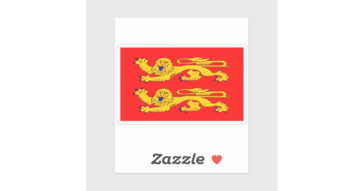 Normandy Flag Sticker | Zazzle