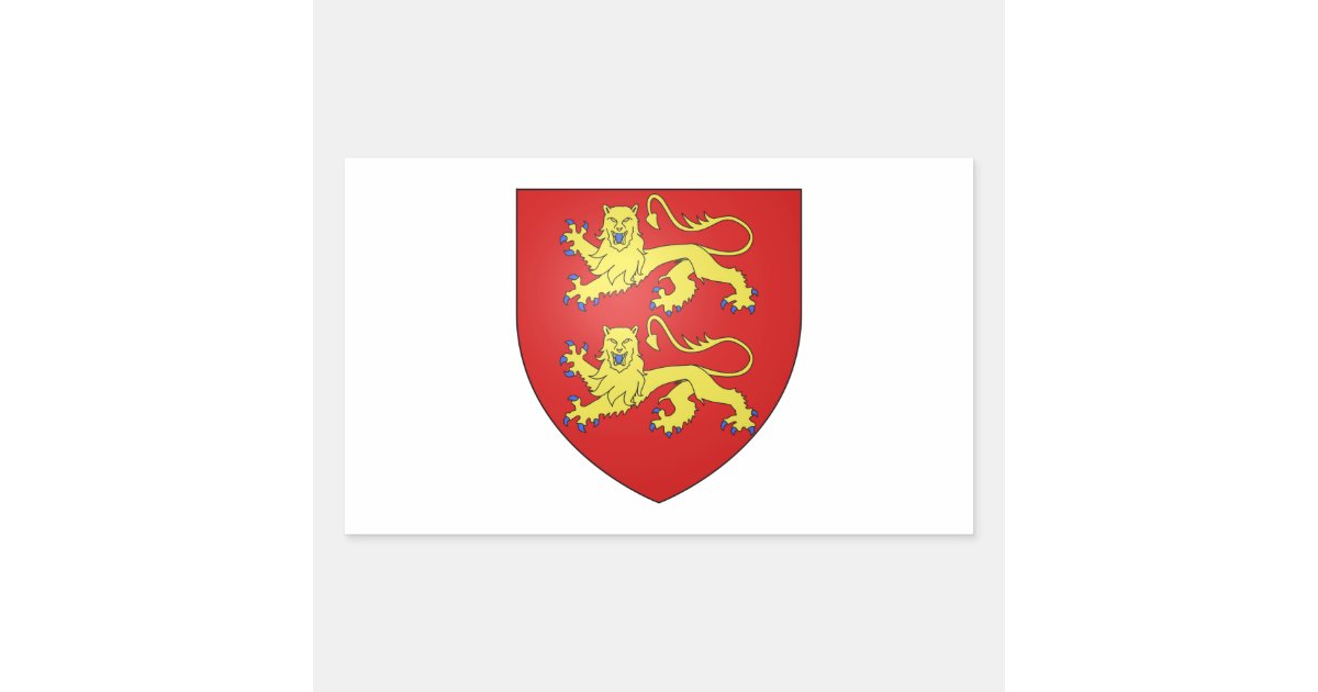 Normandy (France) Coat of Arms Rectangular Sticker | Zazzle.com
