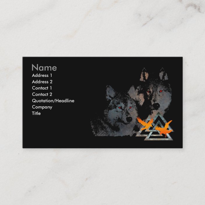 Norse Business Card Zazzle norse-business-card-zazzle
