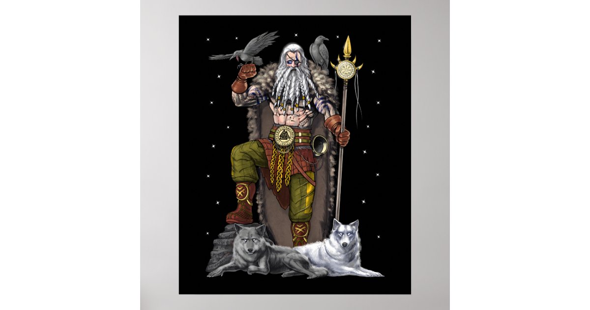 Norse Viking God Odin Poster | Zazzle