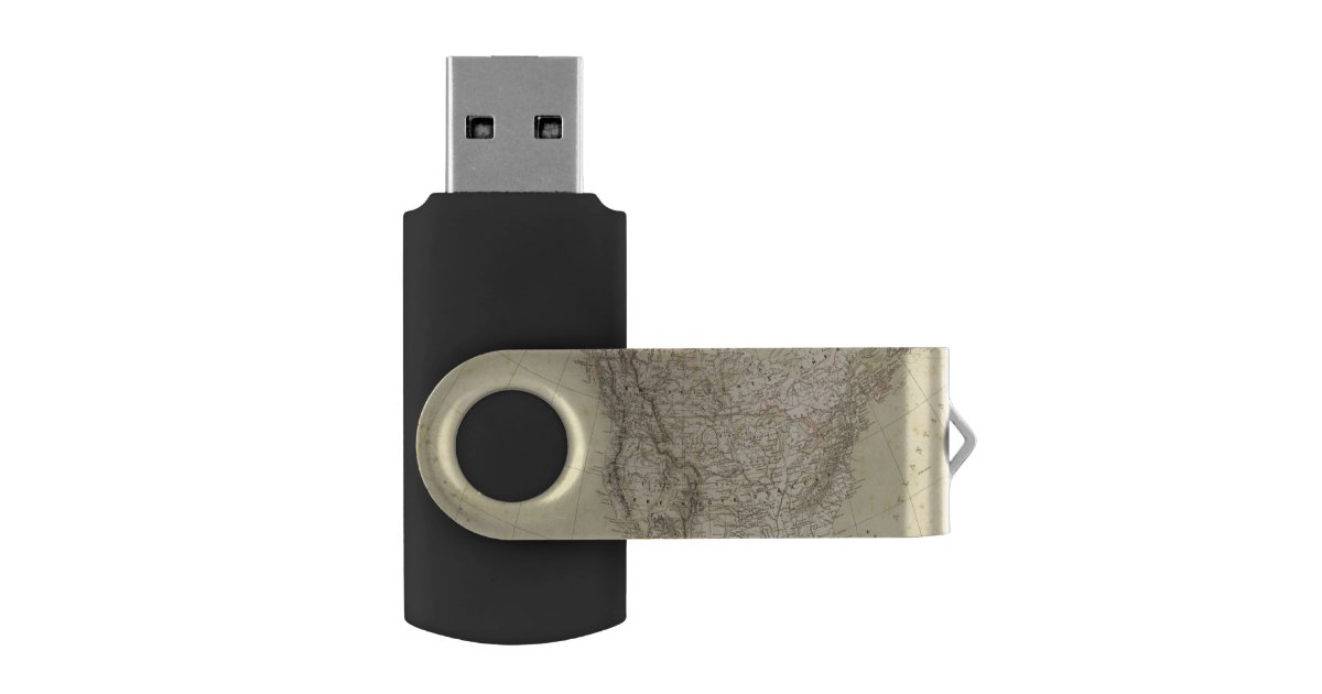 North America Atlas Map showing Indian tribes USB Flash Drive | Zazzle