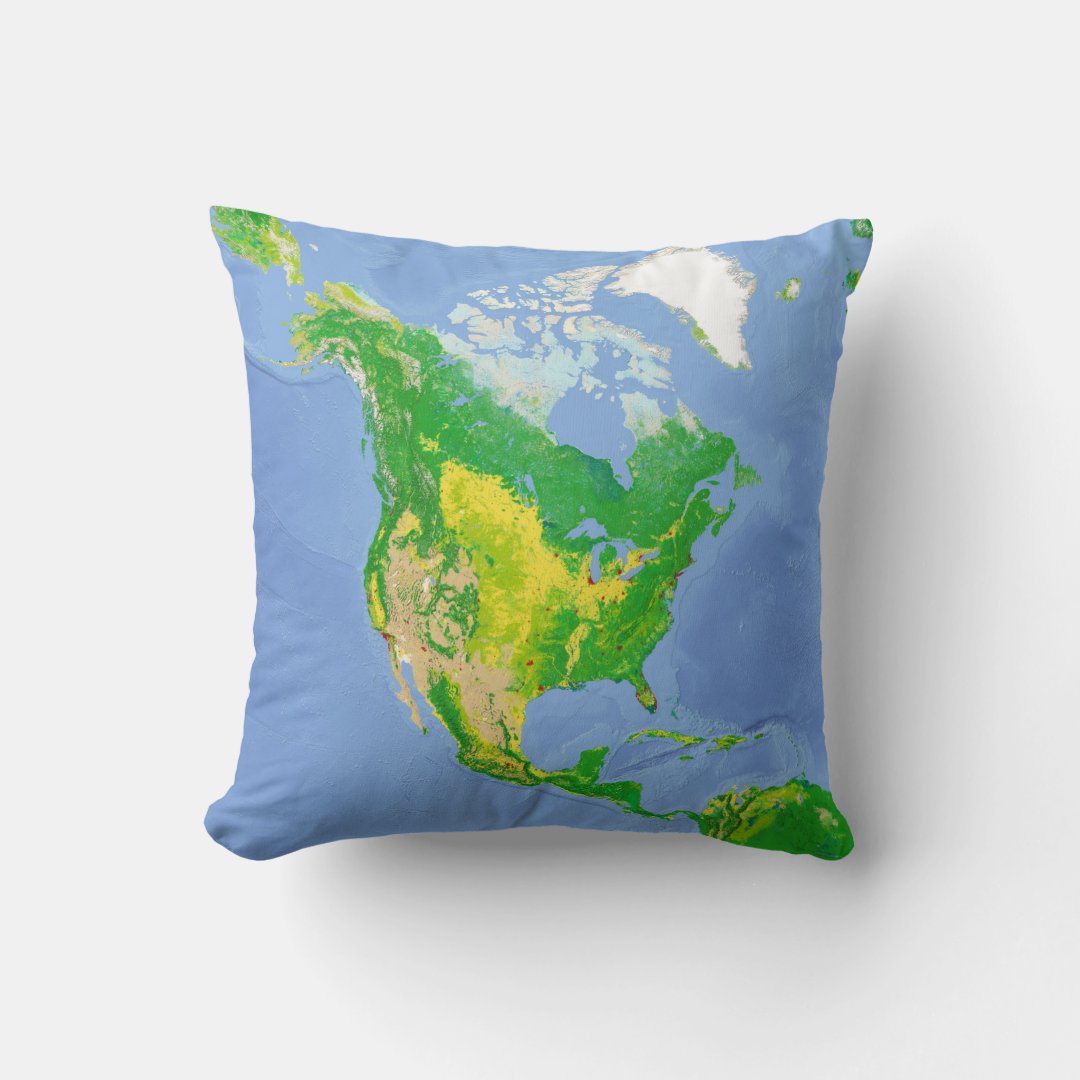 North America Land Use Map Pillow | Zazzle