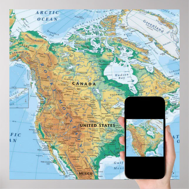 North America Map Poster | Zazzle