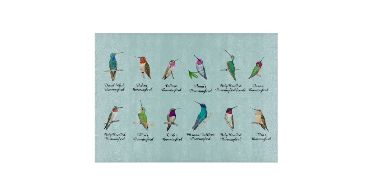 North American Hummingbirds Cutting Board | Zazzle