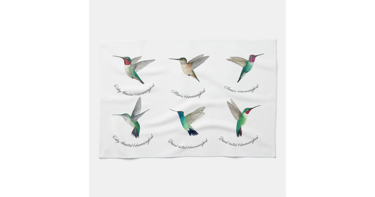 North American Hummingbirds Kitchen Towel | Zazzle