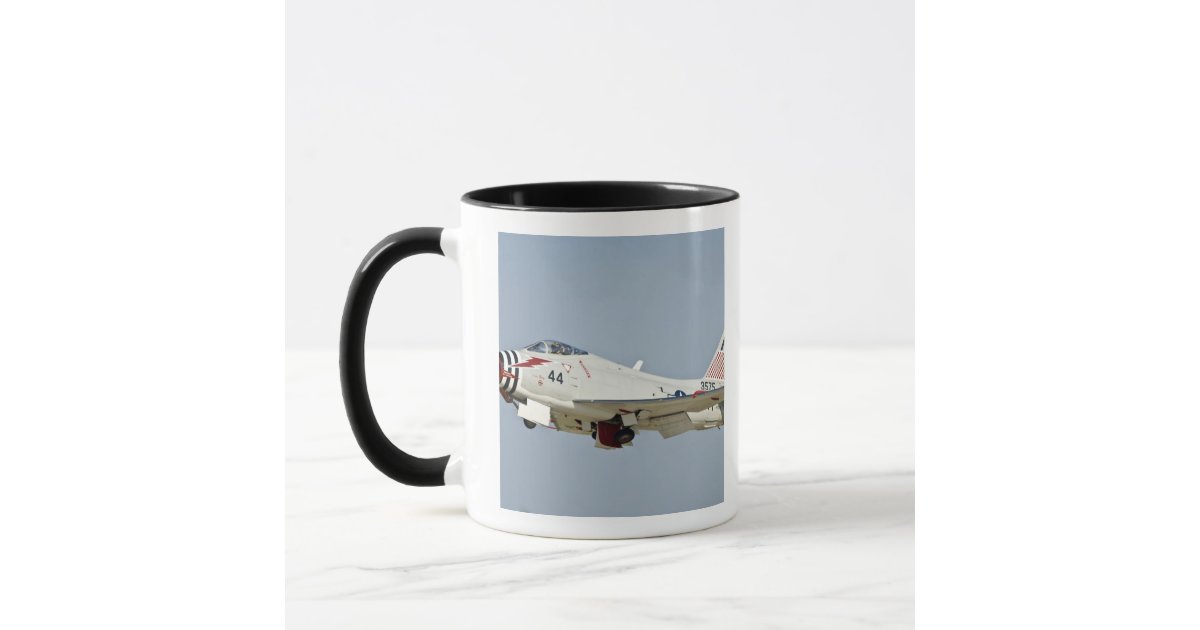North American Naval FJ2 Fury Jet Fighter flying Mug | Zazzle