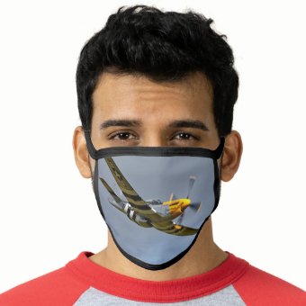 North American P-51D Mustang "Ferocious Frankie" Face Mask | Zazzle