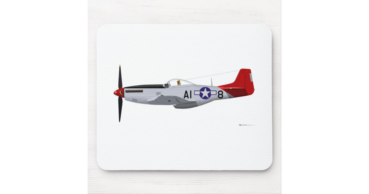 North American P-51D Mustang Tuskegee Airmen Mouse Pad | Zazzle