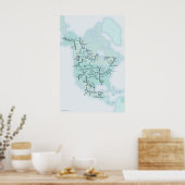 North American Rivers Poster | Zazzle