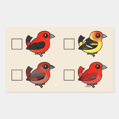 Cute Western Tanager - Songbird of Western Forests | Birdorable
