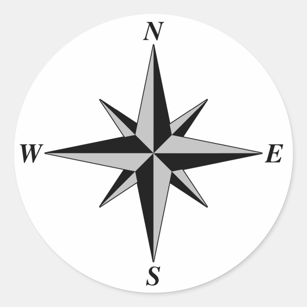 North Arrow Sticker | Zazzle
