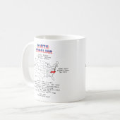 North Carolina American state on a map and details Coffee Mug | Zazzle