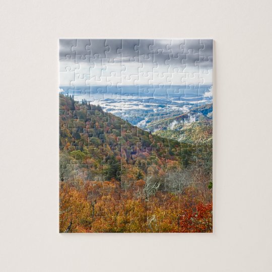 north carolina blue ridge parkway smoky mountains jigsaw puzzle ...