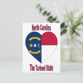 North Carolina Flag Heart Postcard | Zazzle