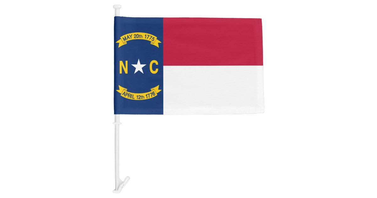 North Carolina Flag image for Car Flag | Zazzle