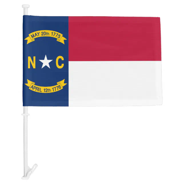 North Carolina Flag image for Car Flag | Zazzle