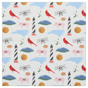 North Carolina State Tartan Fabric | Zazzle