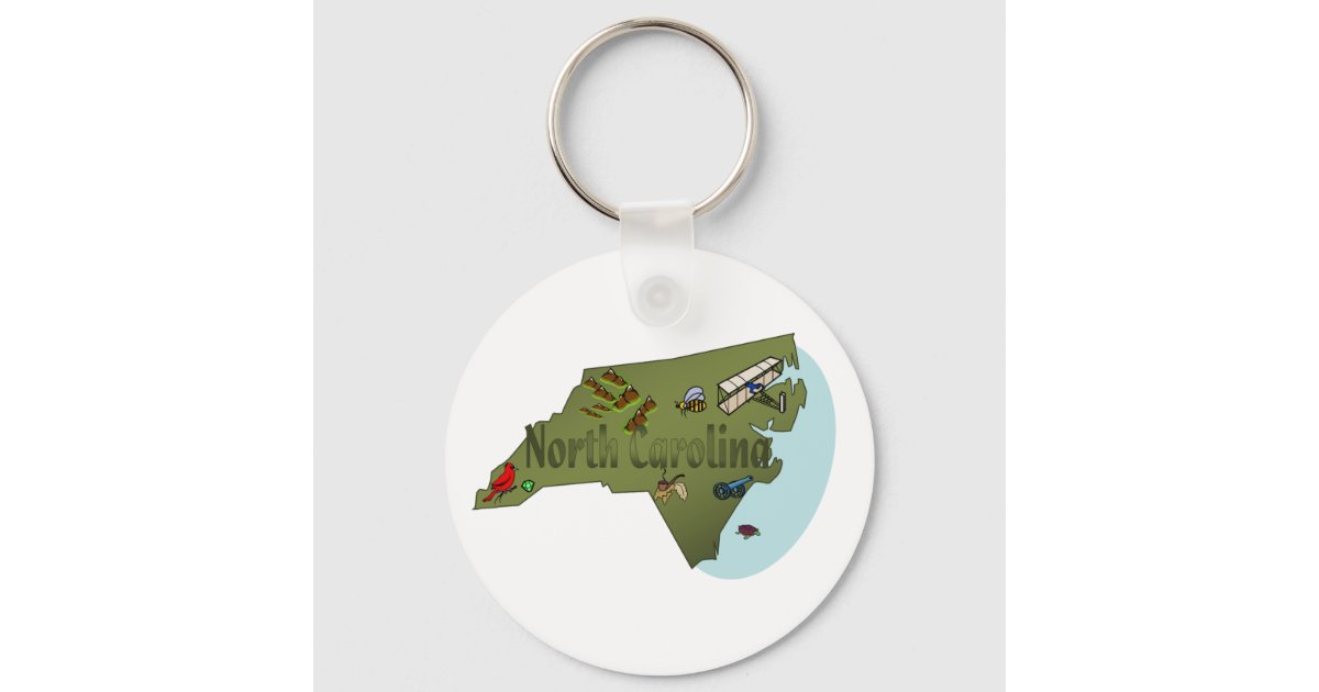 North Carolina Keychain | Zazzle