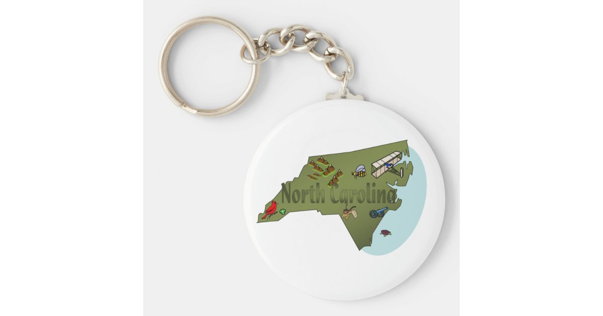 North Carolina Keychain | Zazzle
