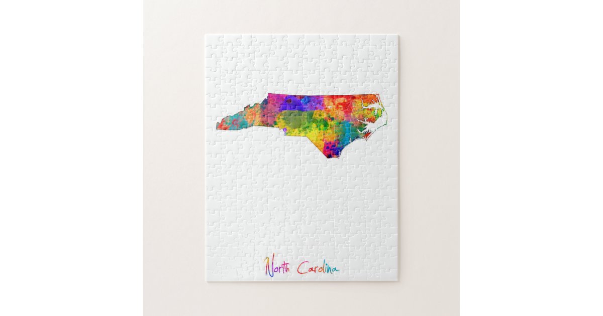 North Carolina Map Jigsaw Puzzle | Zazzle