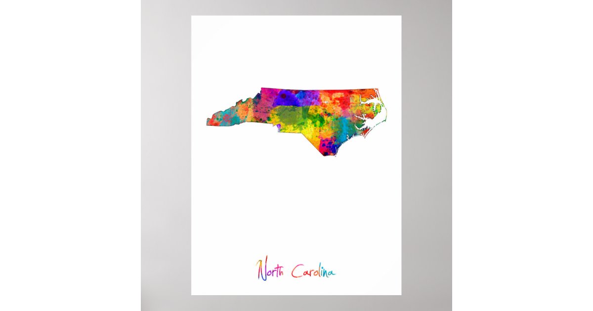 North Carolina Map Poster | Zazzle