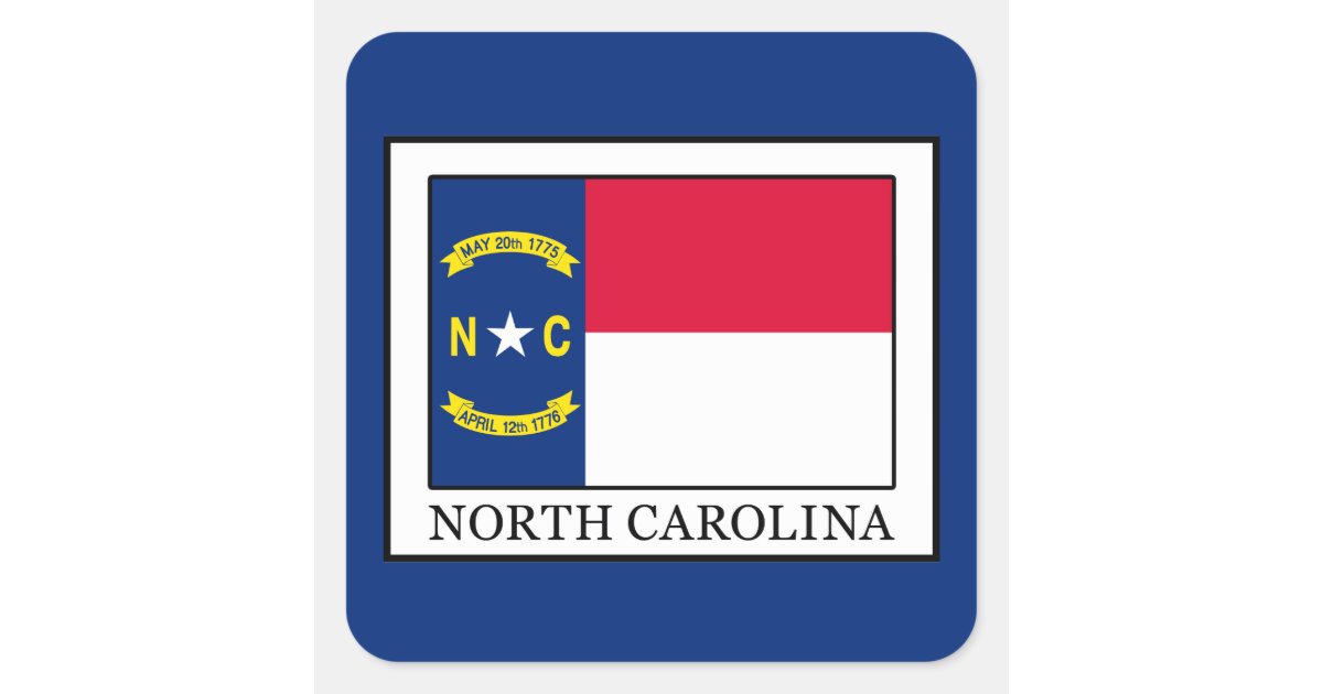 North Carolina Square Sticker | Zazzle